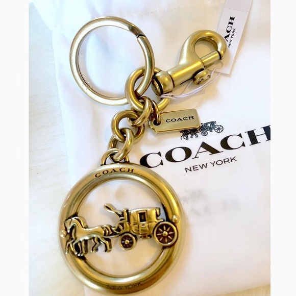 Coach | Accessories | Coach Nwt Gold Logo Keychain | Poshmark